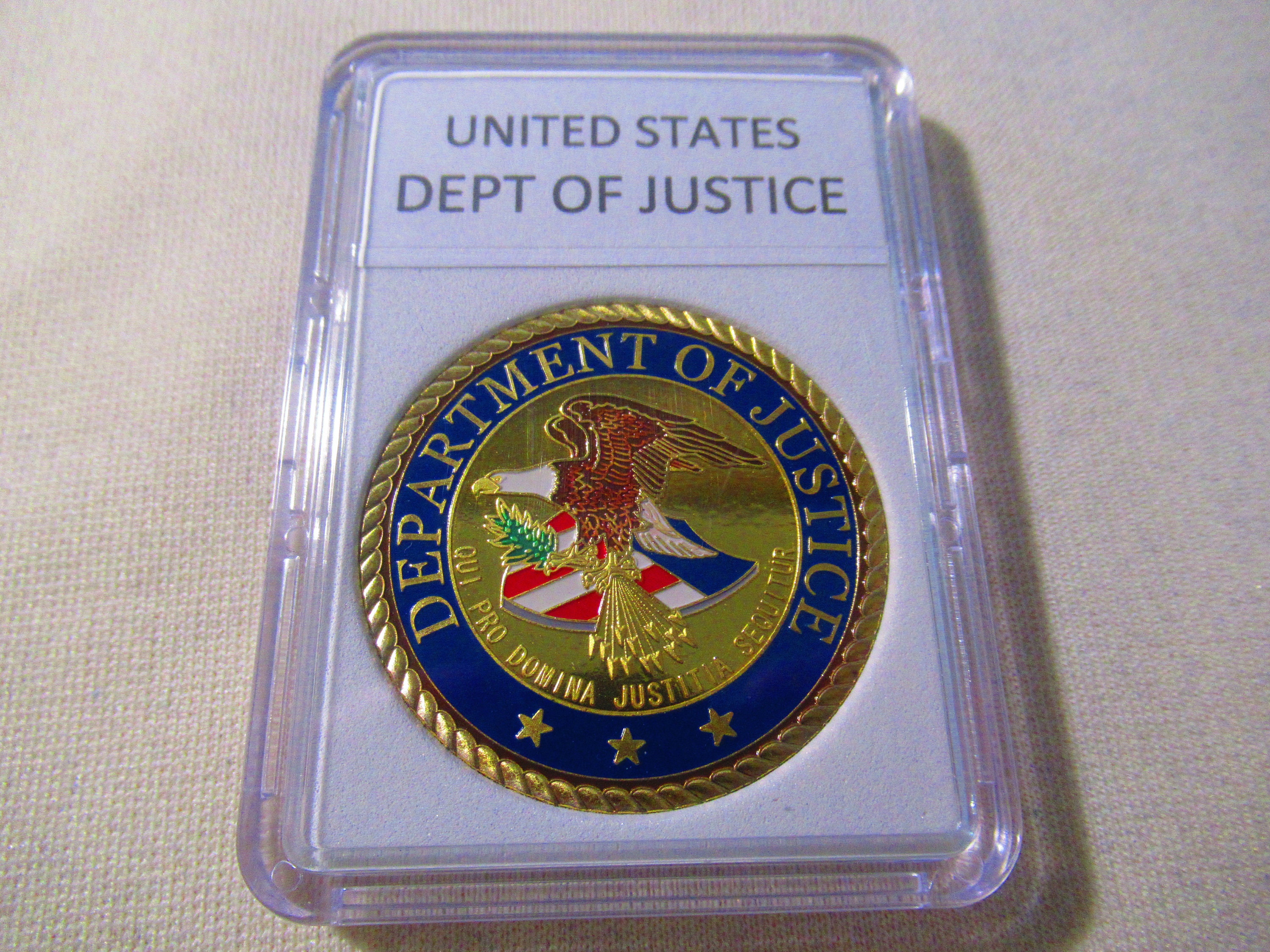 United States Department Of Justice Challenge Coin | Etsy