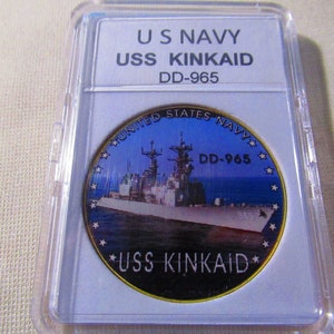 U S NAVY - USS Kinkaid (DD-965) Challenge Coin - Etsy