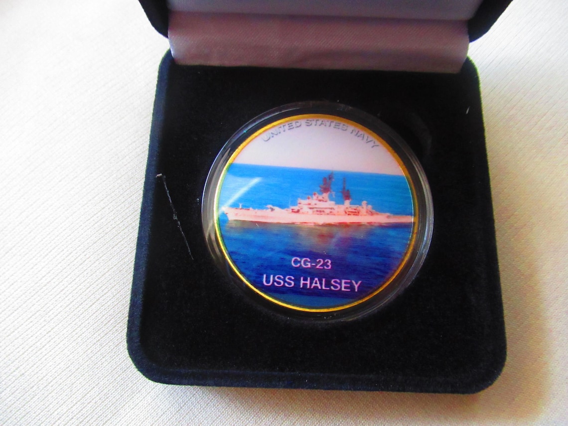 U S Navy - USS HALSEY CG-23 Challenge Coin - Etsy