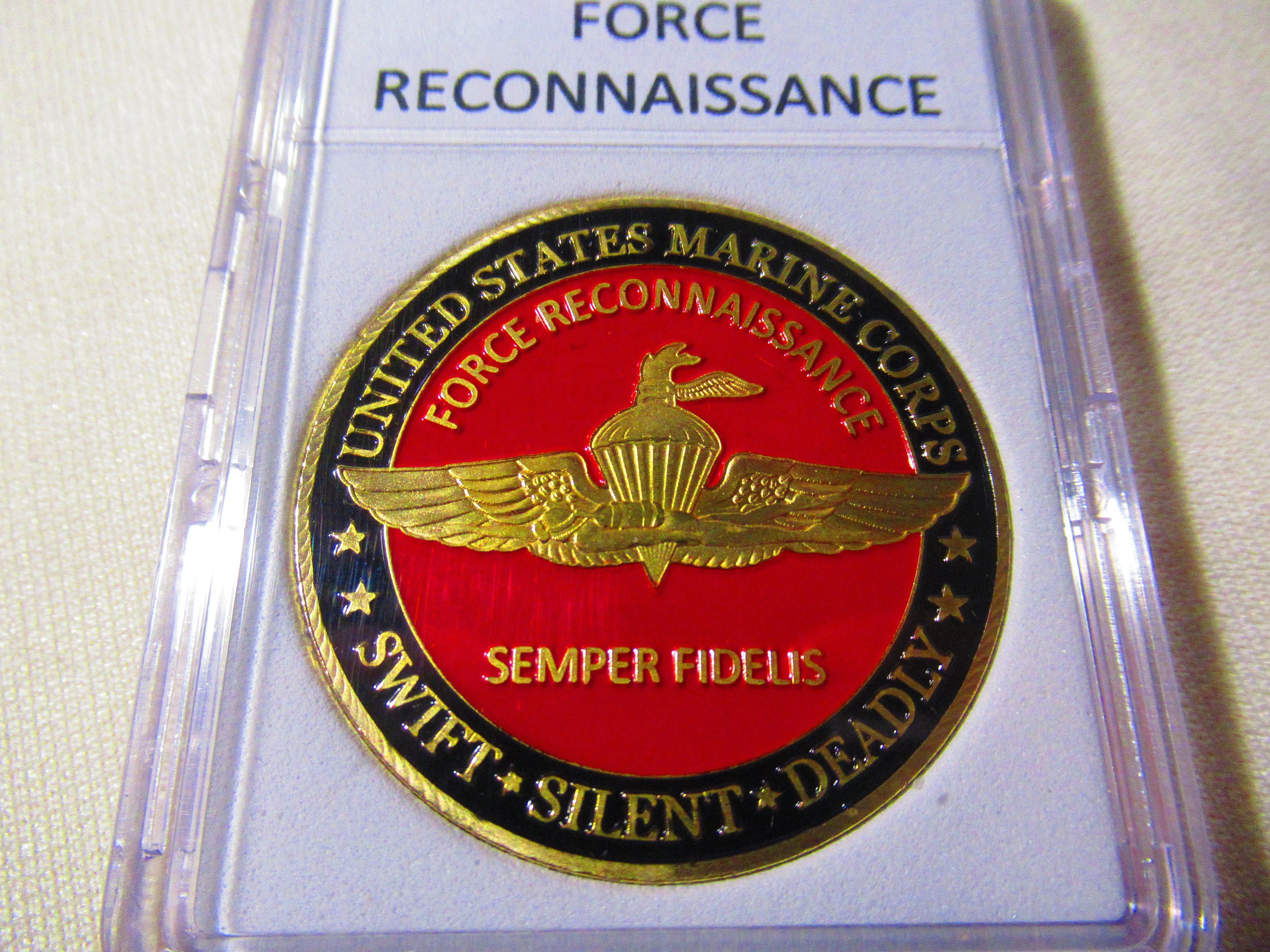 U S Marine Corps FORCE RECONNAISSANCE Challenge Coin | Etsy