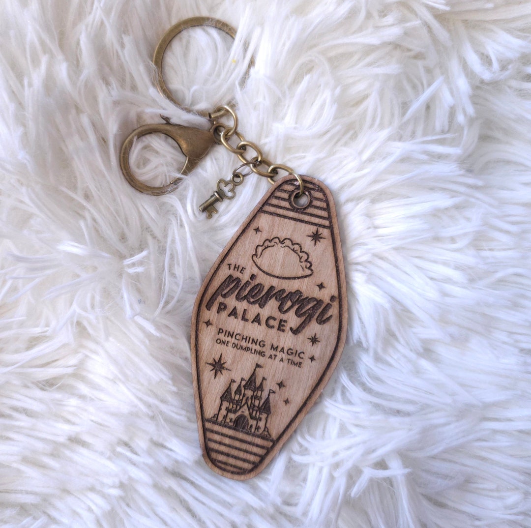Pierogi Keychain, Pierogi Palace Laser Engraved Wooden Hotel Key Ring ...