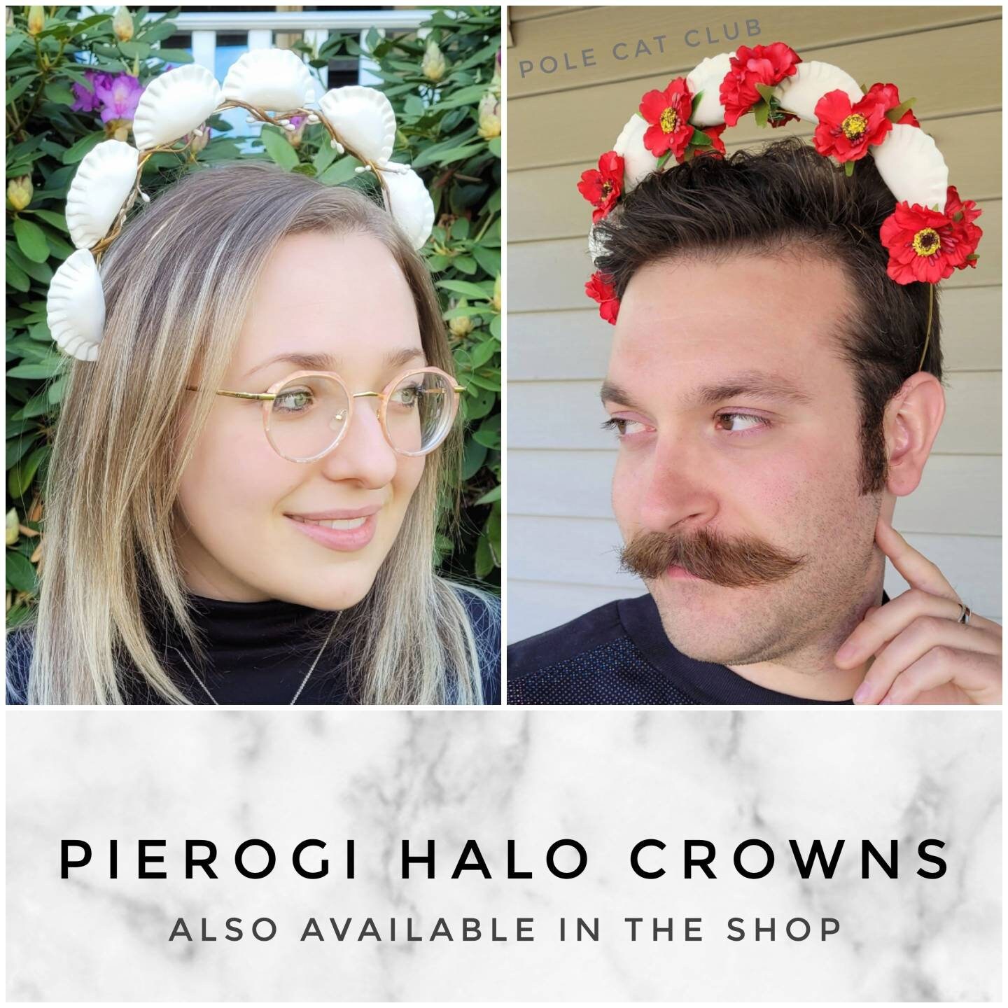 Pierogi & Potato Floral Crown With Roses and Poppies Dyngus | Etsy