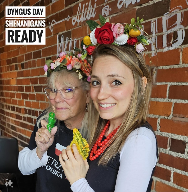 Pierogi & Potato Crown • Polish Floral Halo • Dyngus Day Headpiece ...