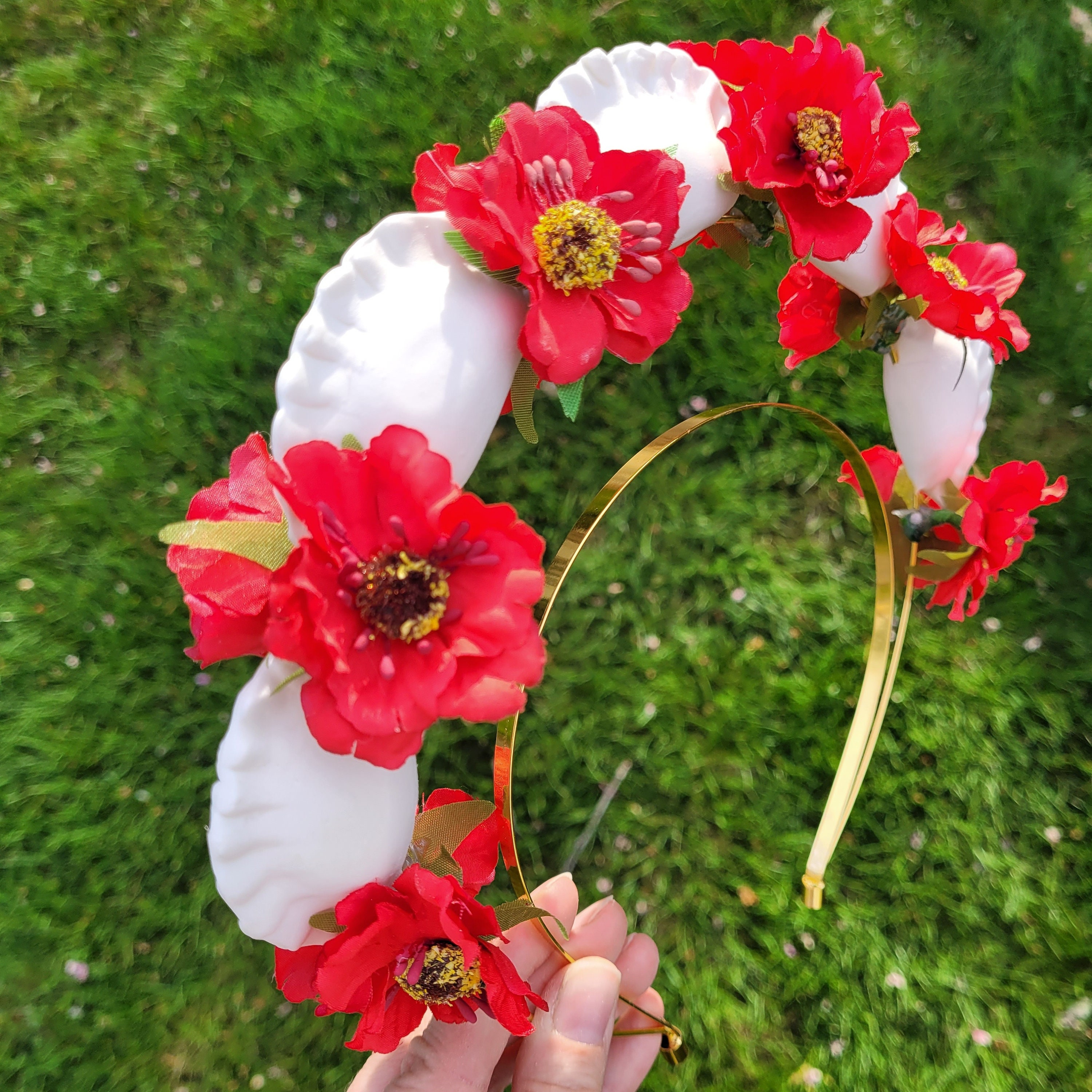 Pierogi Halo Crown With Poppies and Pussy Willow Dyngus Day - Etsy