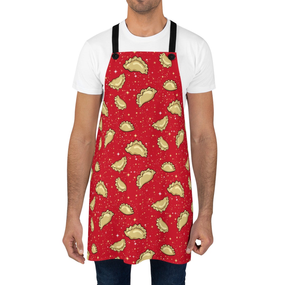 Pierogi and Star Polish Apron Red Dumplings Empanada - Etsy