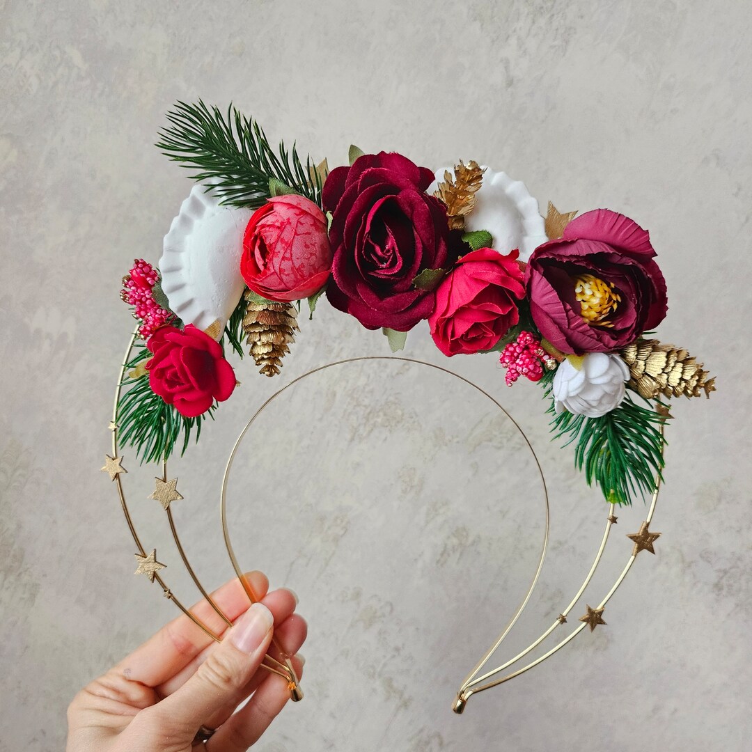 Christmas Pierogi Halo Double Crown With Flowers Dyngus Day Floral ...