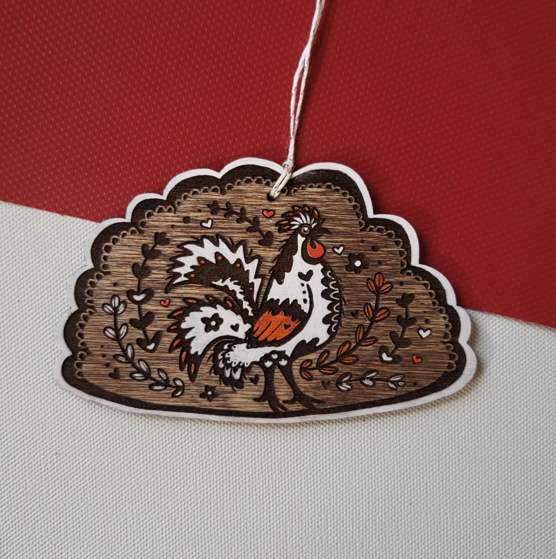 Pierogi Ornament Rooster Paper Cut Laser Engraved Ornament - Etsy