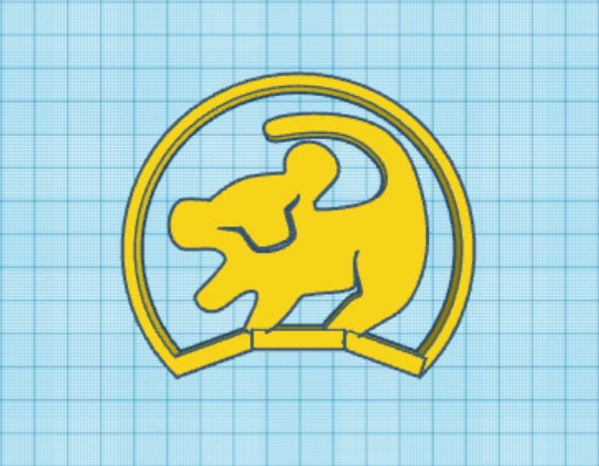 Young Simba Symbol Ear 3D Print File (ear and Bracket) - Etsy