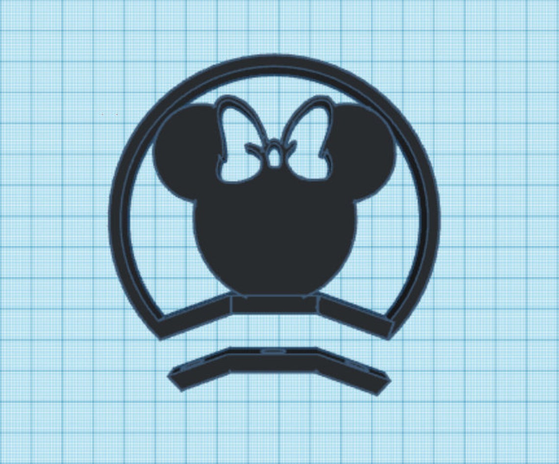 Minnie Mouse Solid Ear 3D Print File (ear and Bracket - Etsy