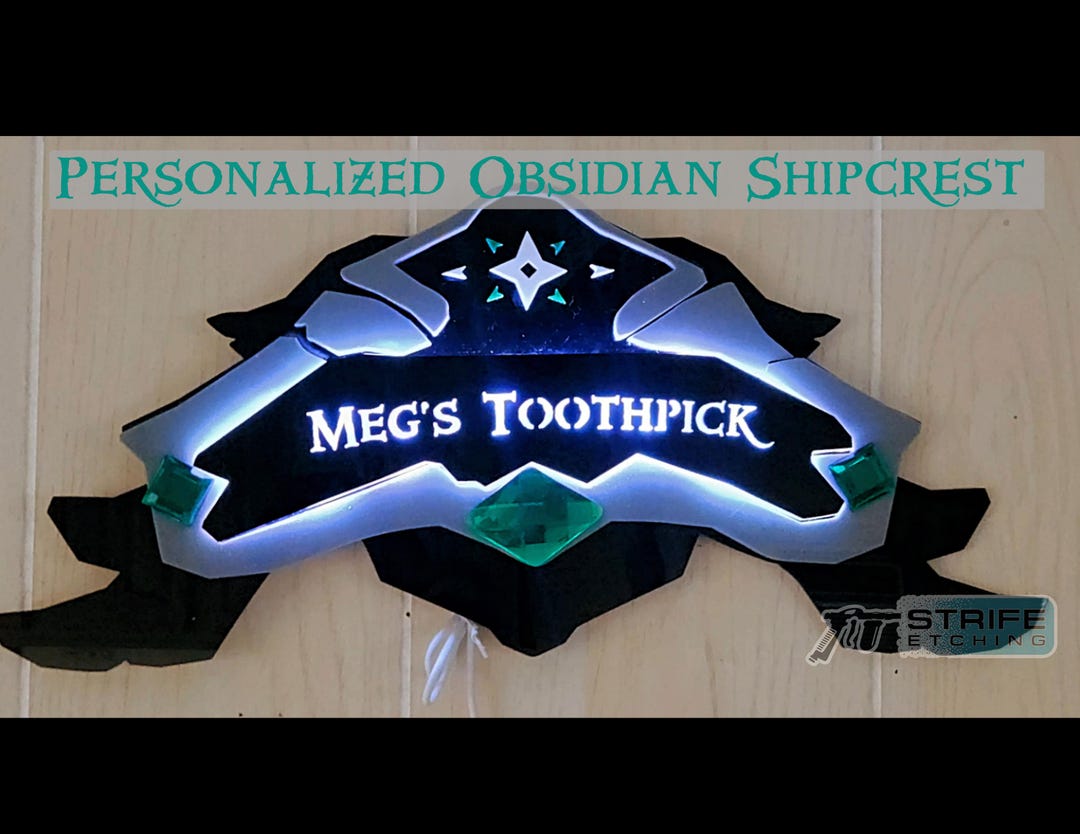 Personalized Obsidian Ship Crest - Etsy