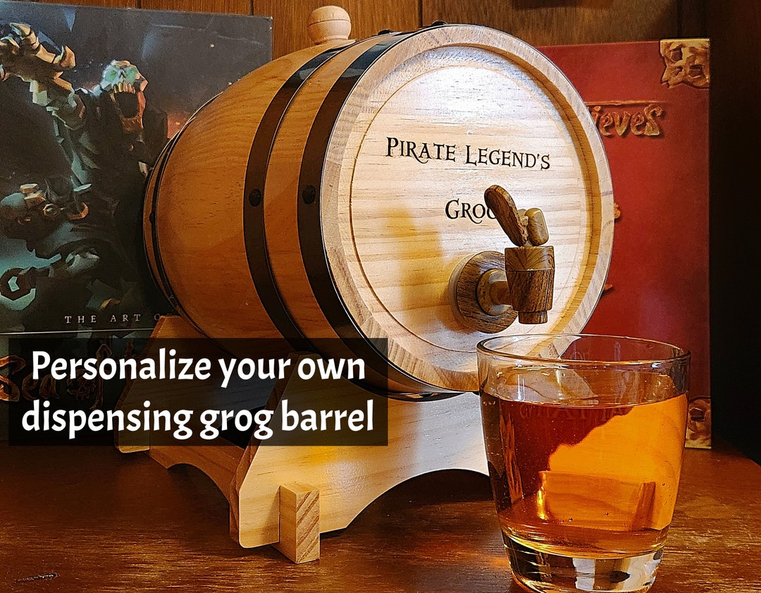 Personalized Whiskey Barrel Dispenser - Etsy