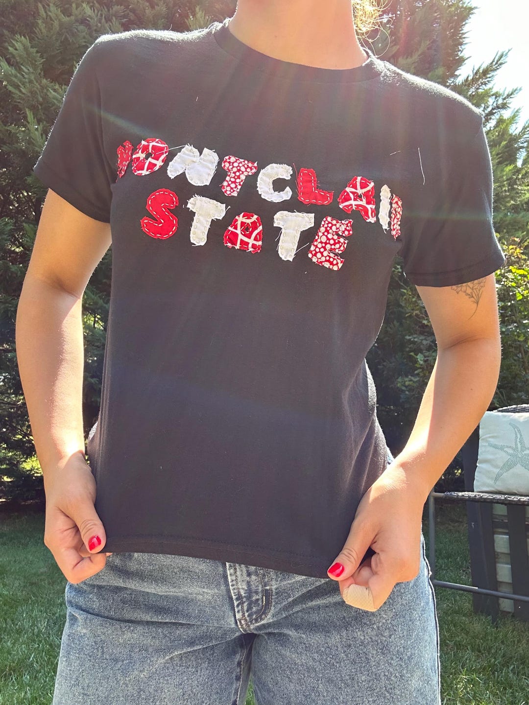 Custom Patchwork Letter T-shirt YOUTH SIZE, Baby T Style - Etsy