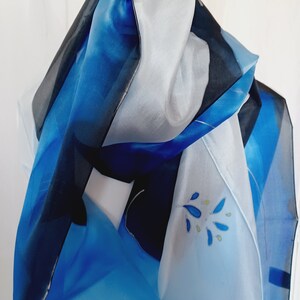 Silk Scarf, Whale, Hand Painted Scarves, Gift for Her, Scarfs for Women ...