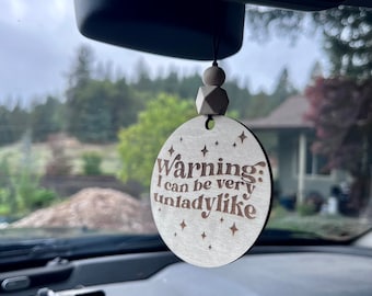 Rear View Mirror Accessories - Macrame - Unfinished Wood & Wood Beads ...