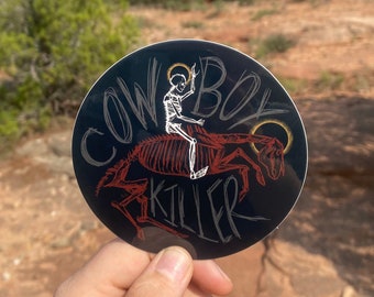 Cowboy Sticker - Etsy