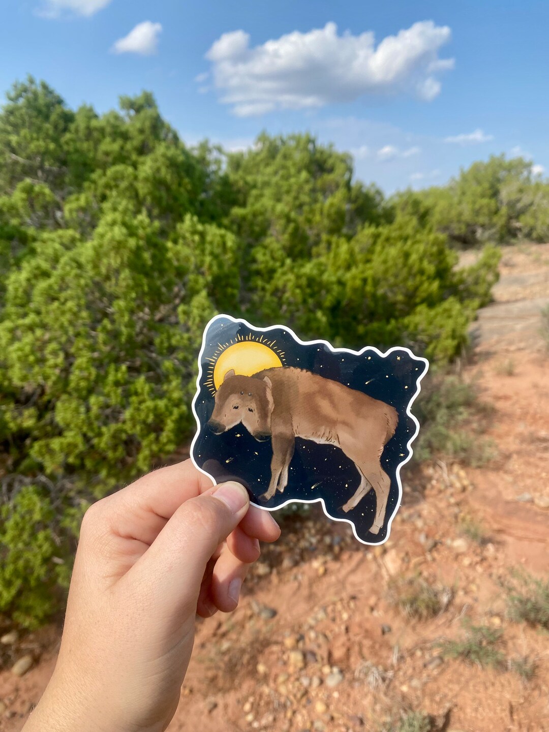 Two Headed Bison Calf // Twice as Many Stars Poem // Oddity - Etsy