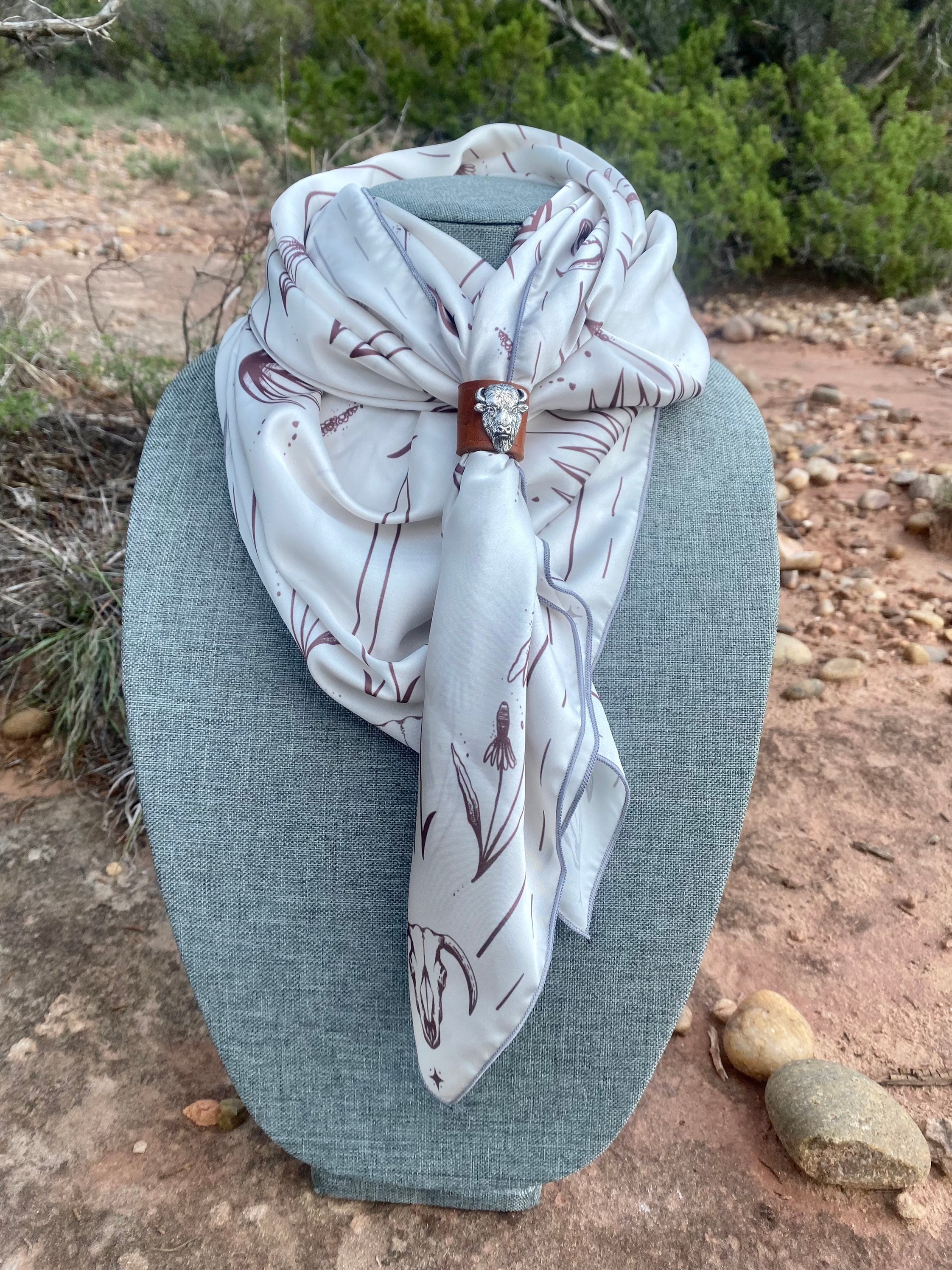 Hereford Flora // Bull Skull With Mexican Hat Flower and Yucca Wild Rag ...