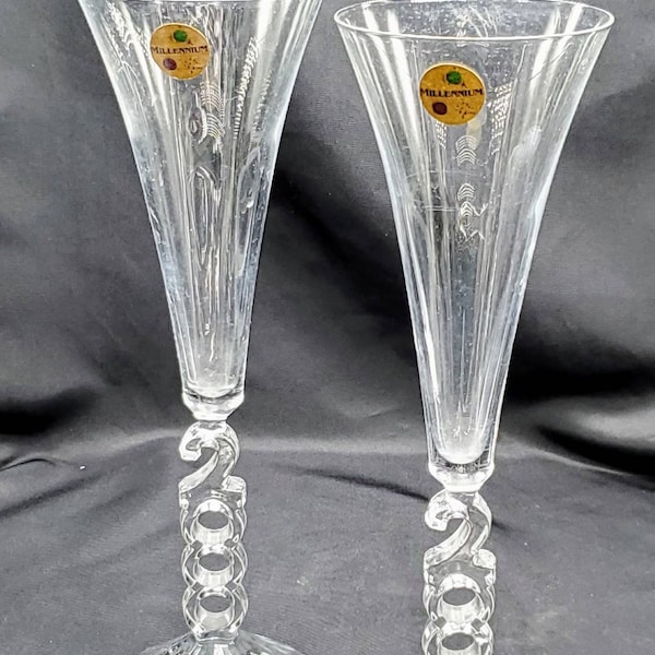 Millennium 2000 Champagne Glasses - Etsy
