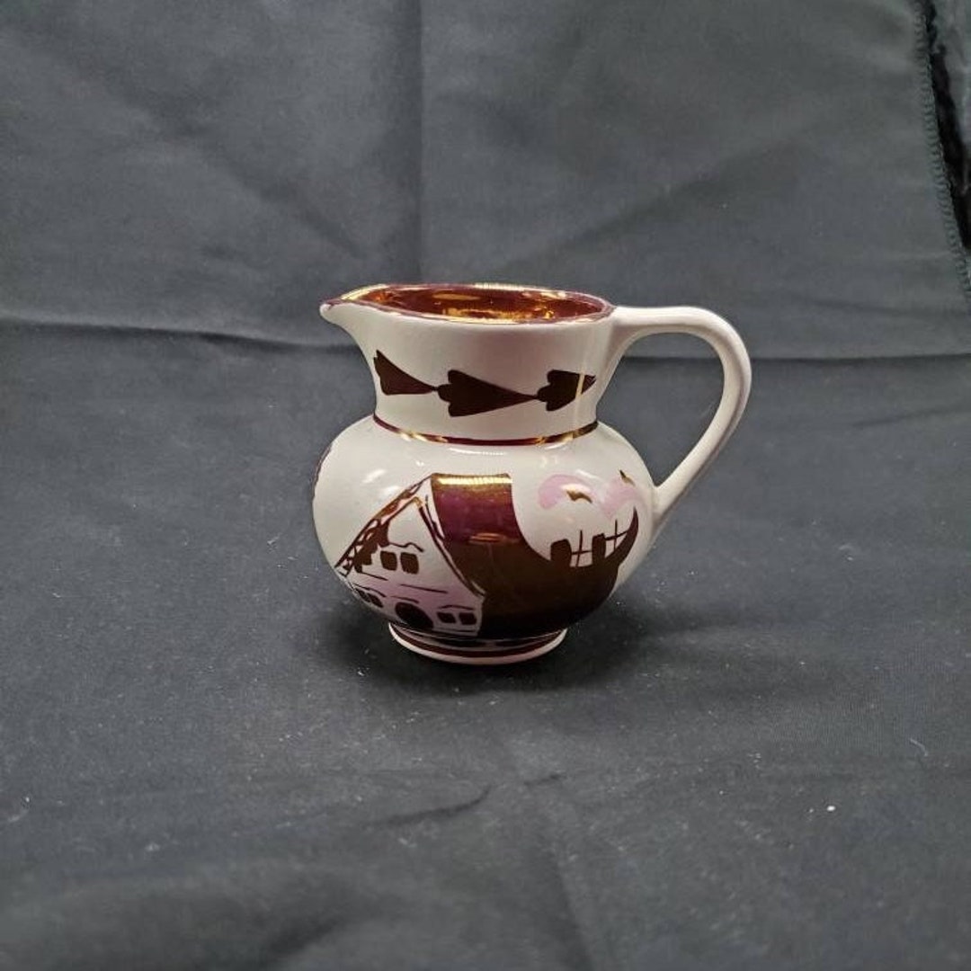 Antique Old Castle Copper Lusterware Miniature Creamer Pitcher - Etsy
