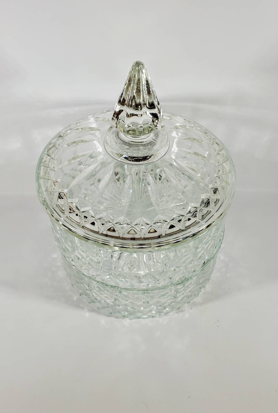Vintage Pressed Glass 2 Tier Candy Dish - Etsy