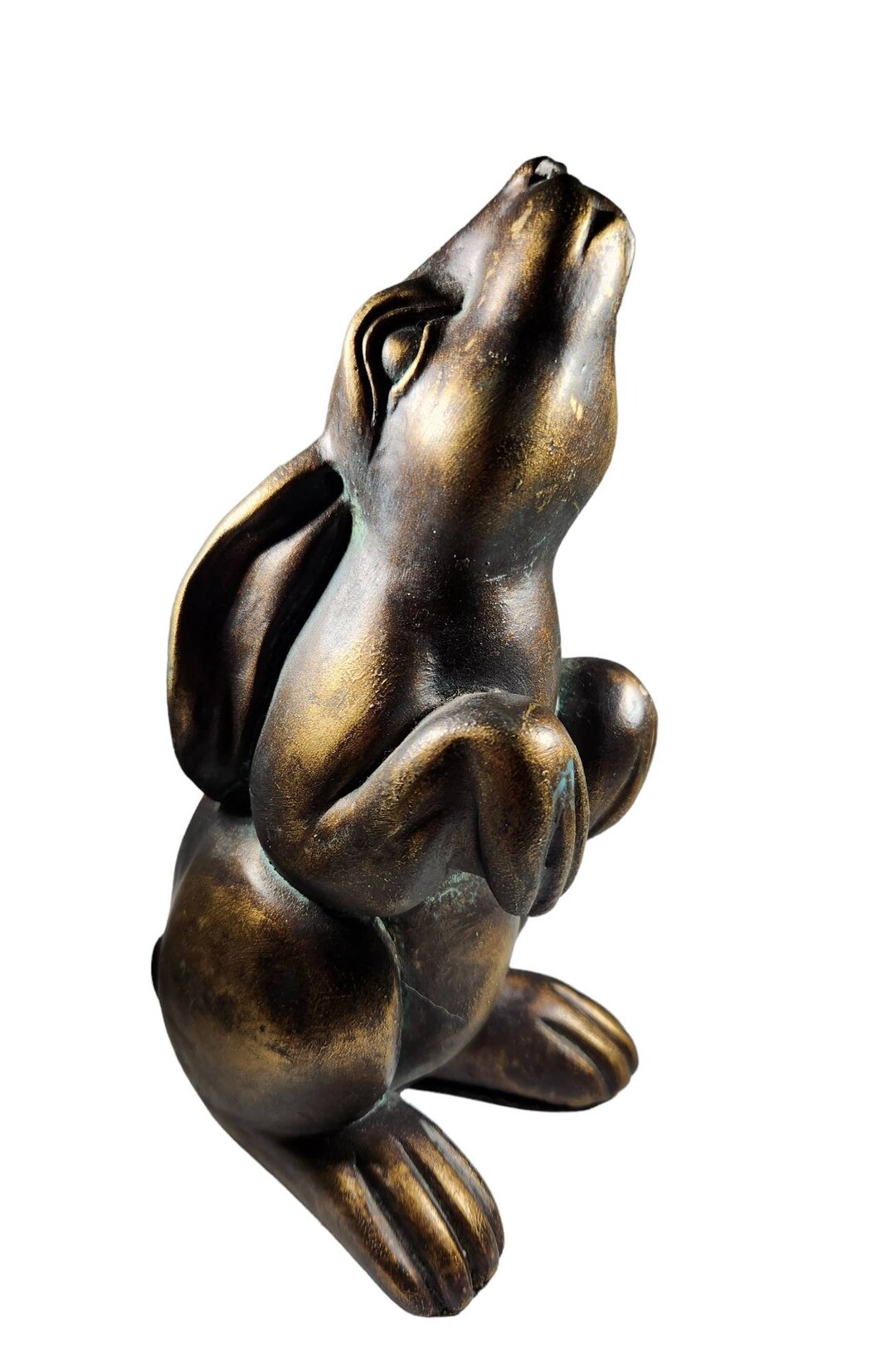 Bronze Finish Rabbit Statue - Etsy