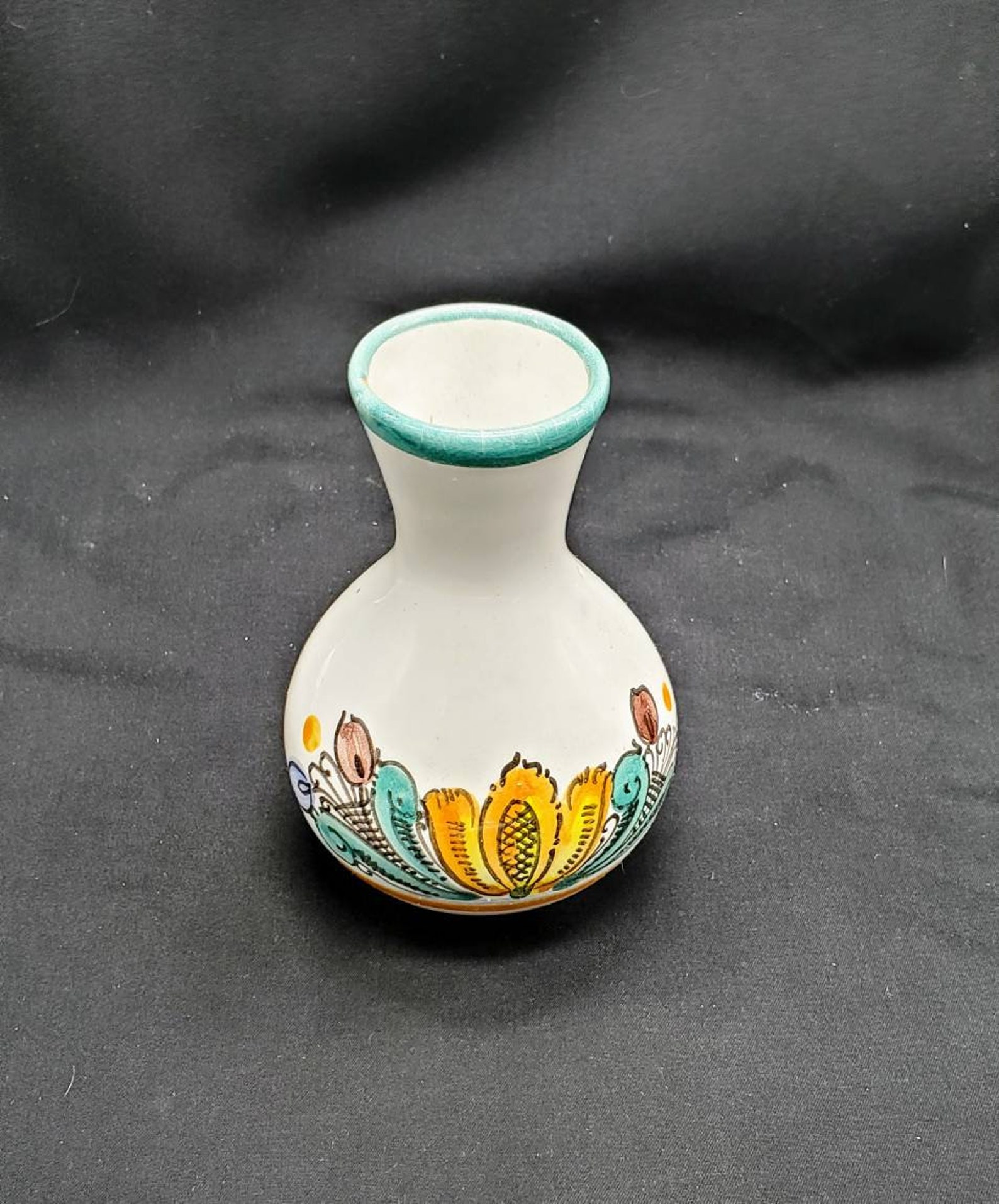 Decorative Bud Vase Pottery Handmade Hand Painted | Etsy