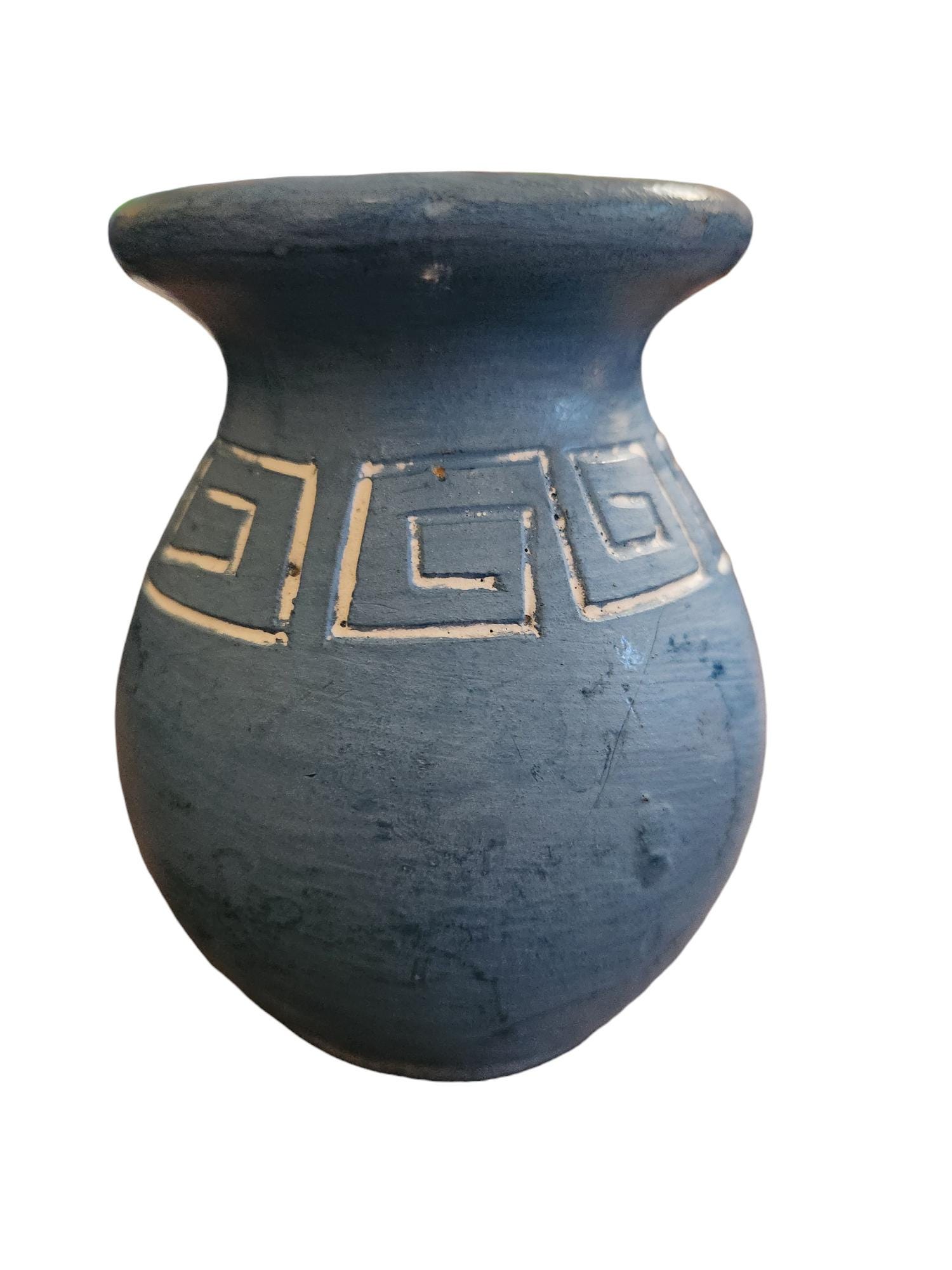 Southwestern Decor Blue Clay Pottery Vase - Etsy
