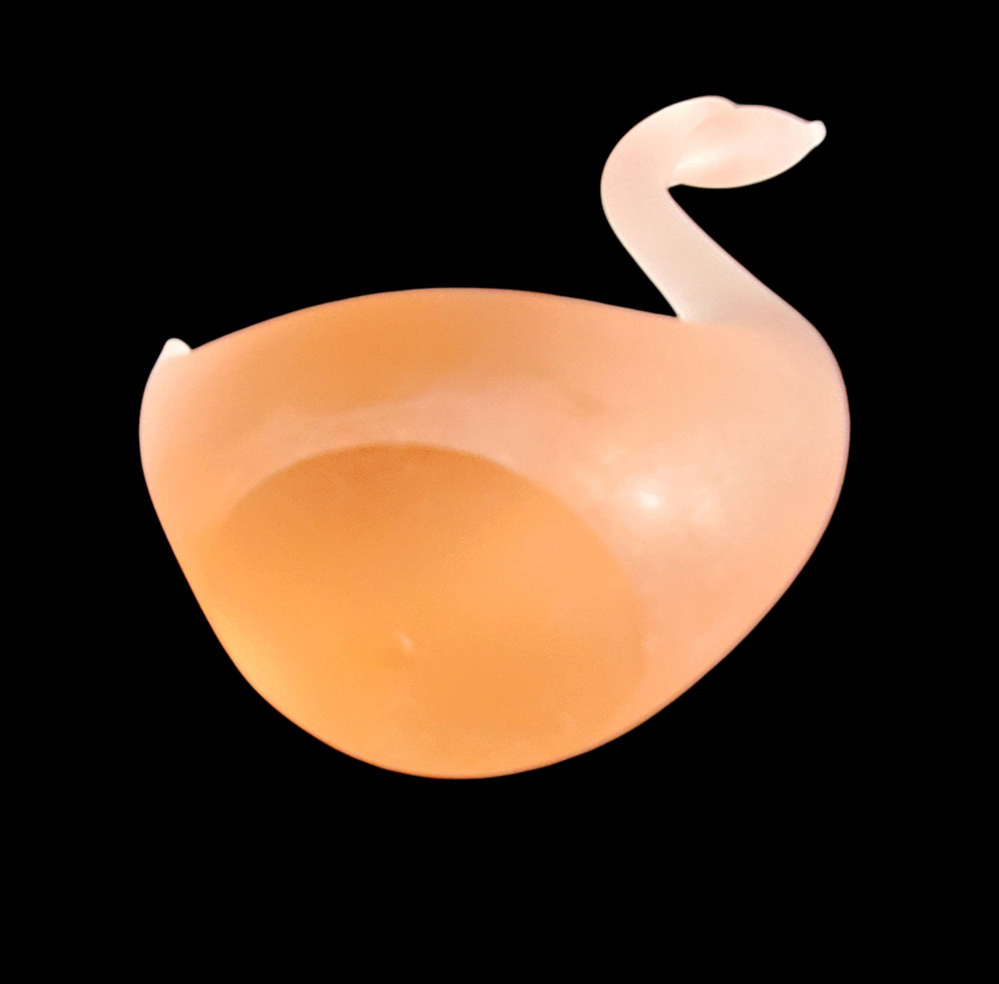 Vintage Two Toned Frosted Satin Glass Swan Figurine - Etsy