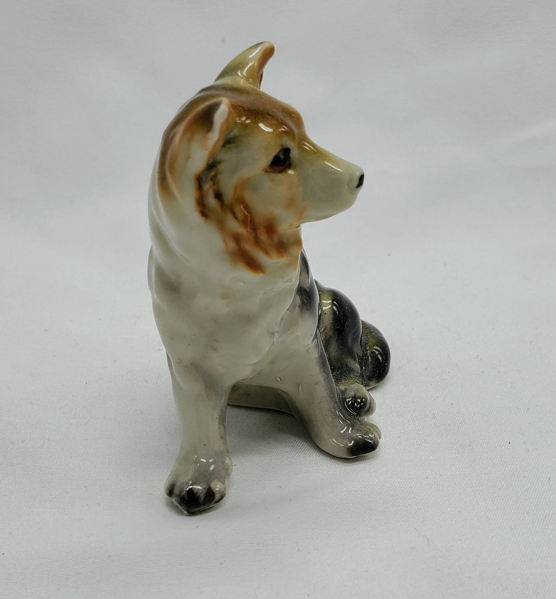 Vintage Ceramic Border Collie Dog Figurine - Etsy
