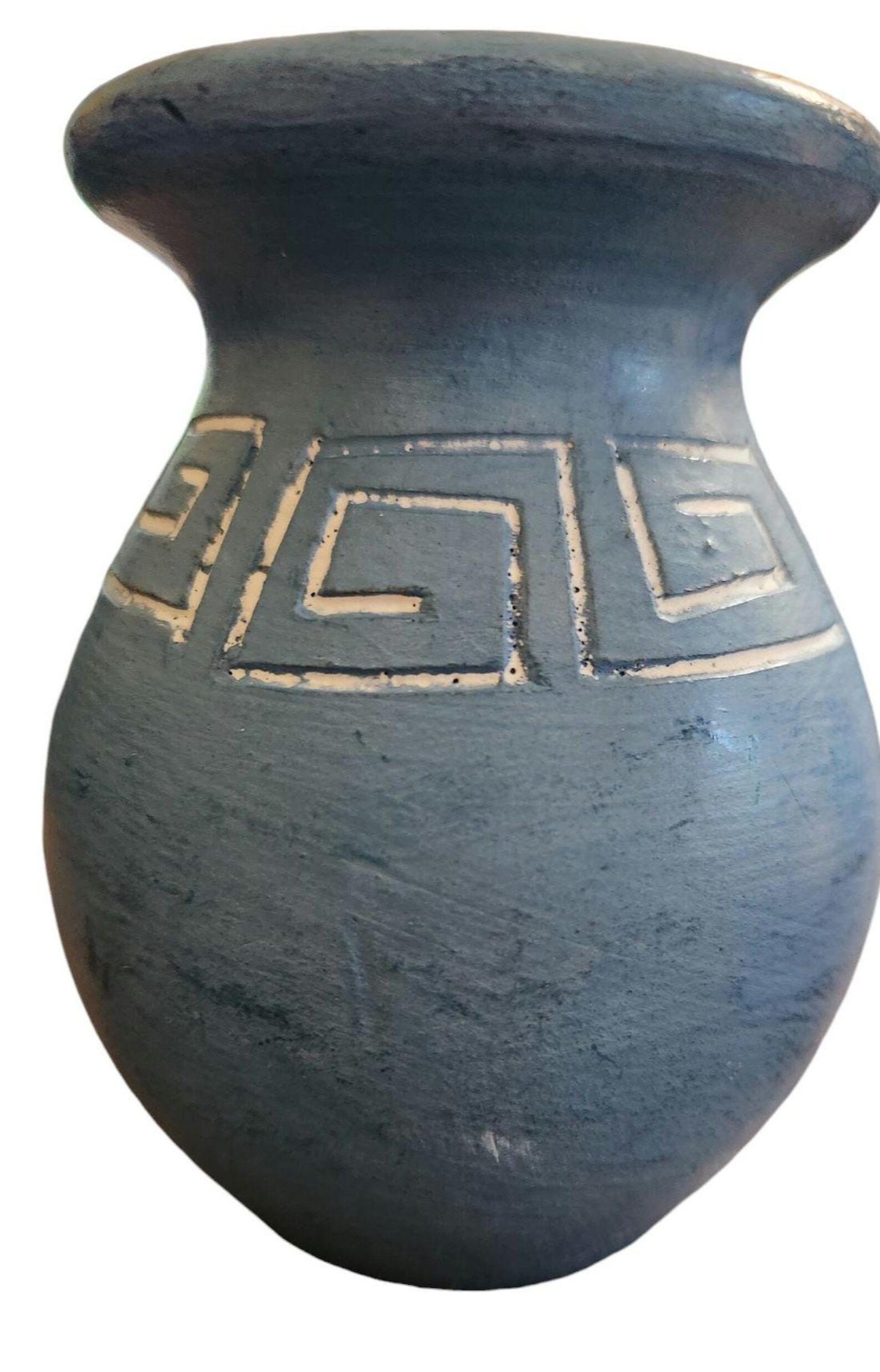 Southwestern Decor Blue Clay Pottery Vase - Etsy