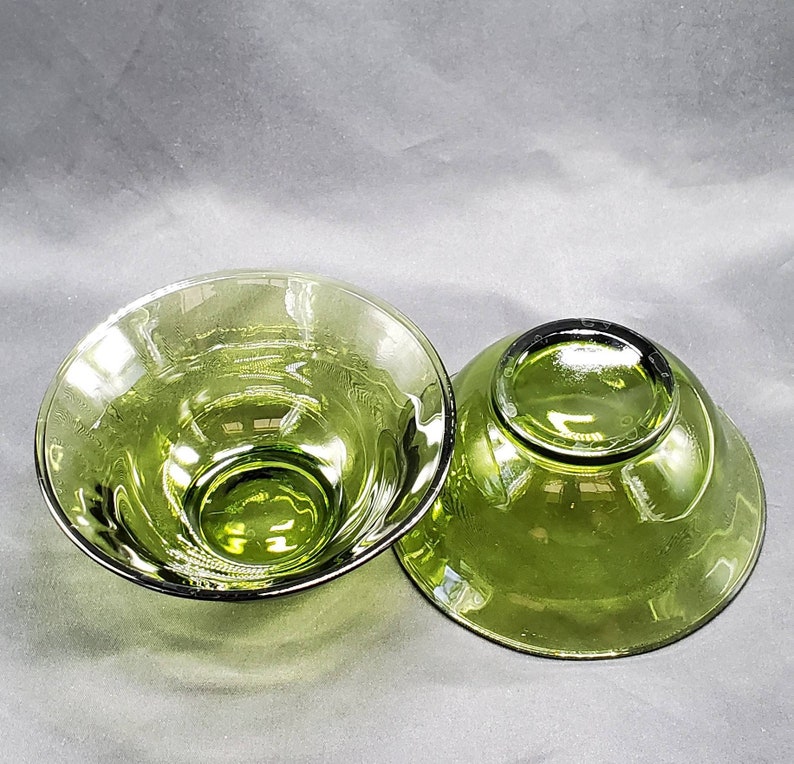 Avocado Green Glass Condiment Serving Bowls Set of 2 - Etsy