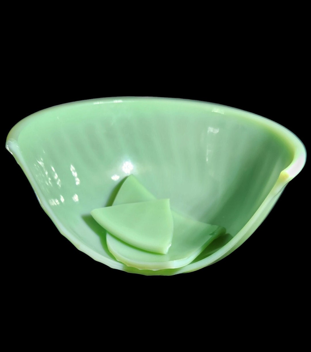 Broken 8" Fire King Jadeite Bowl for Jewelry Making and Crafting Sold ...