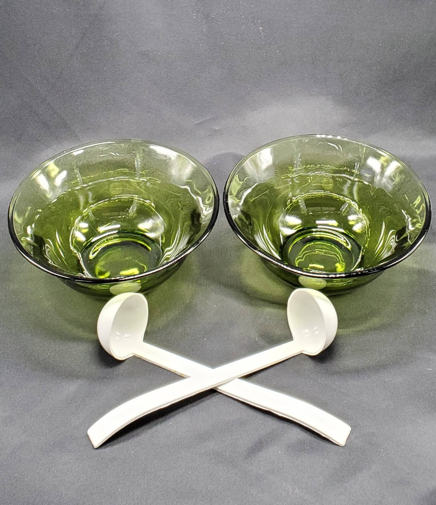 Avocado Green Glass Condiment Serving Bowls Set of 2 - Etsy