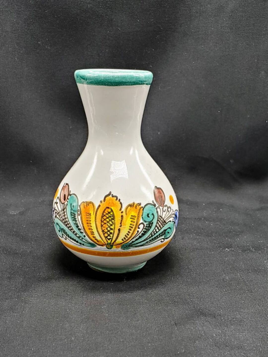 Decorative Bud Vase Pottery Handmade Hand Painted - Etsy