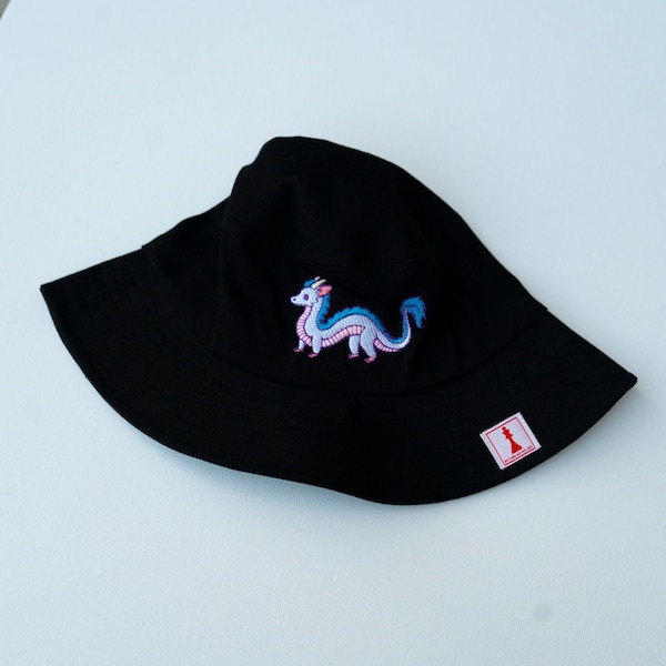 Dragon Embroidered Bucket Hat - Etsy