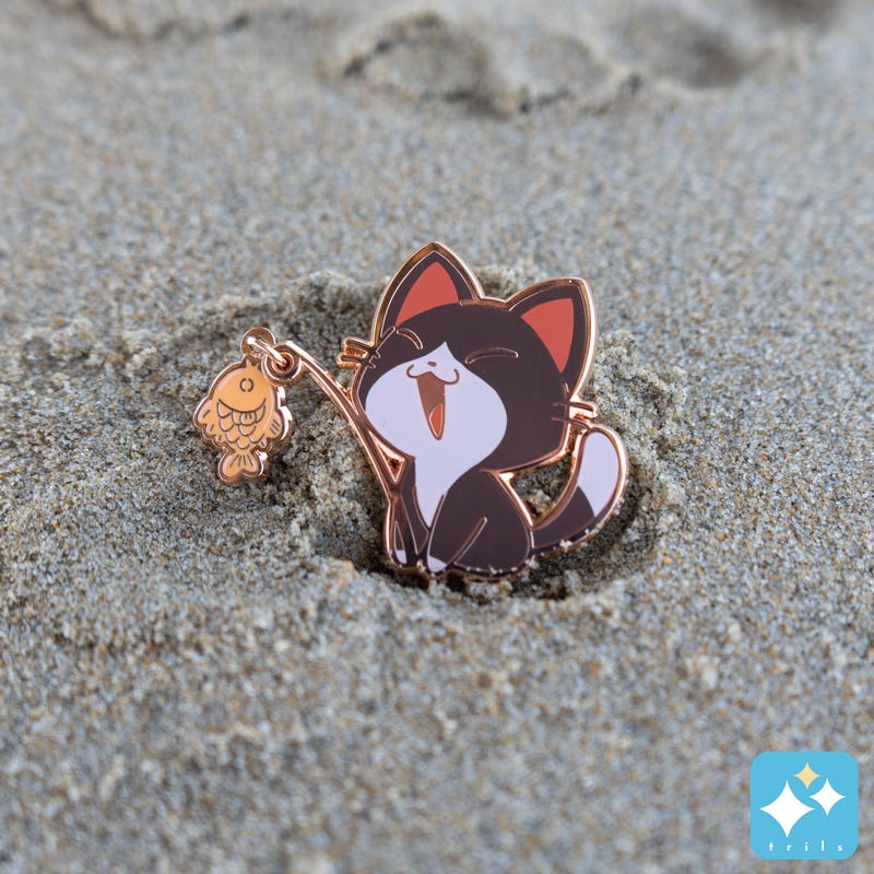 Enamel Pin Cat - Etsy
