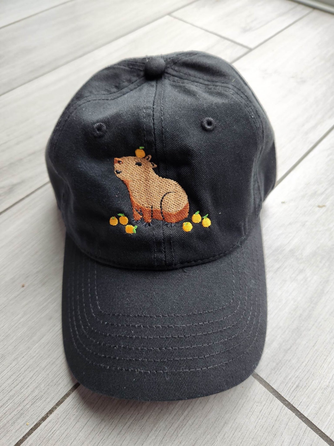 Capybara Embroidered Cap - Etsy