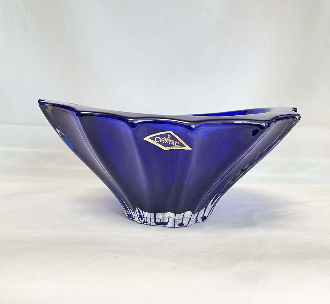 Bowl Vase, Crystal Bowl, Dessert Bowl, Fruits Bowl, Dark Blue Bowl 8 ...