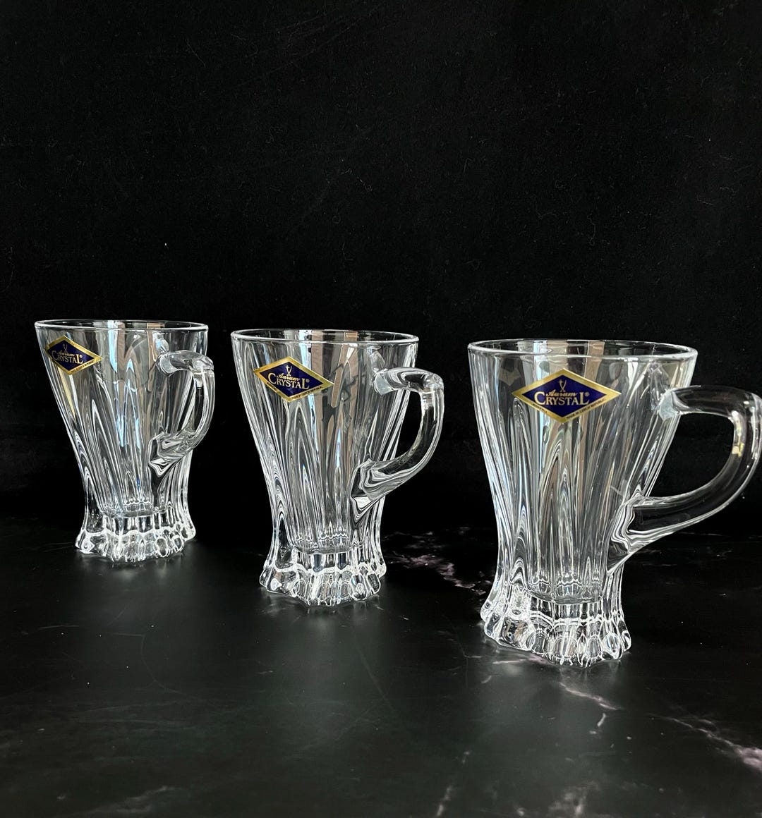 Coffee Tea Cups Set of 6, Bohemia Crystal Cups 150 Ml/ 5oz, Table Ware ...
