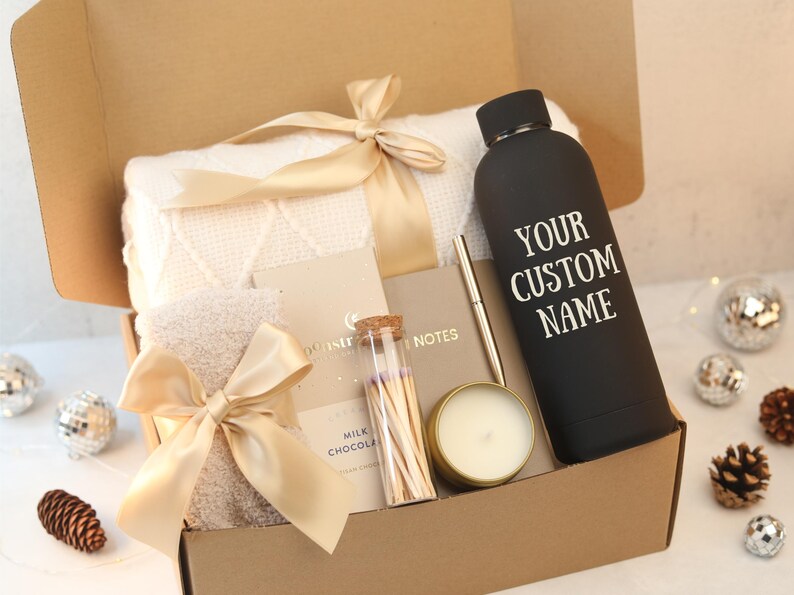 Personalized Name Gift Box Care Package for Her Custom Birthday Gift - Etsy