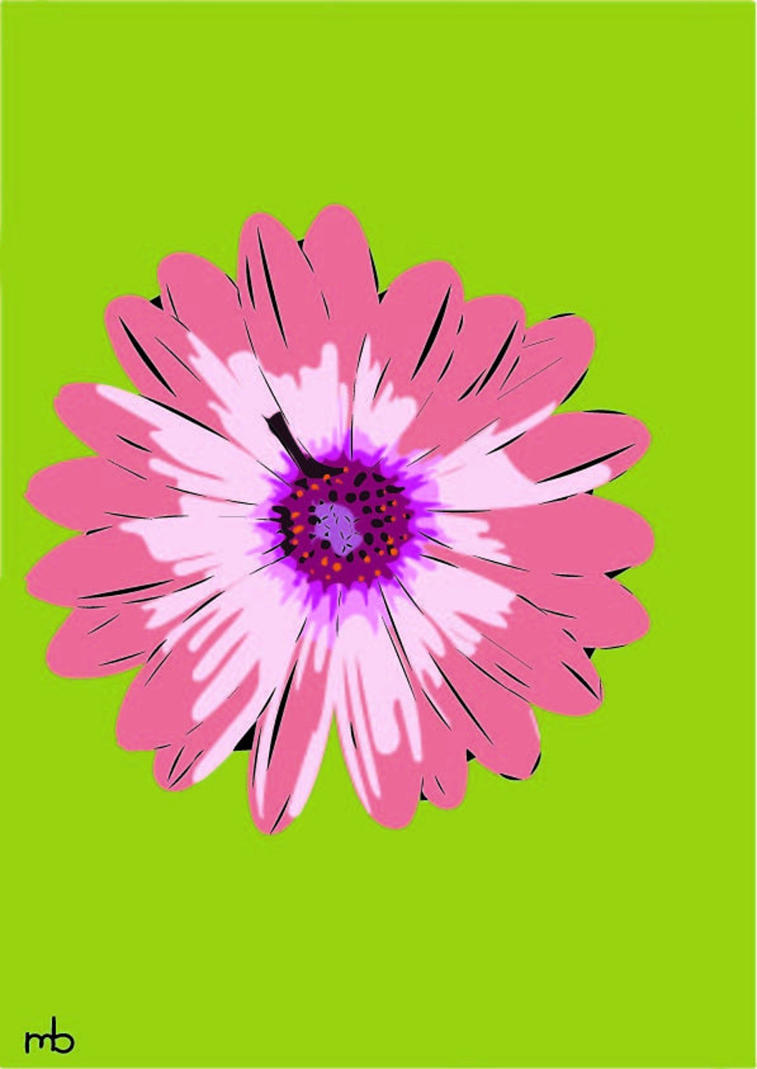 Pink Sunflower Print - Etsy