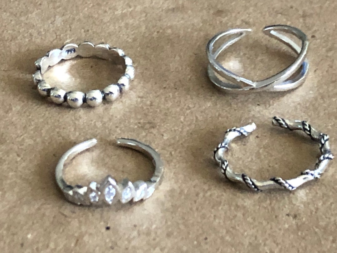 925 Sterling Toe Ring Adjustables All Sterling Silver. NO - Etsy