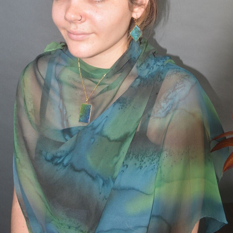 Teal Blue Scarf - Etsy