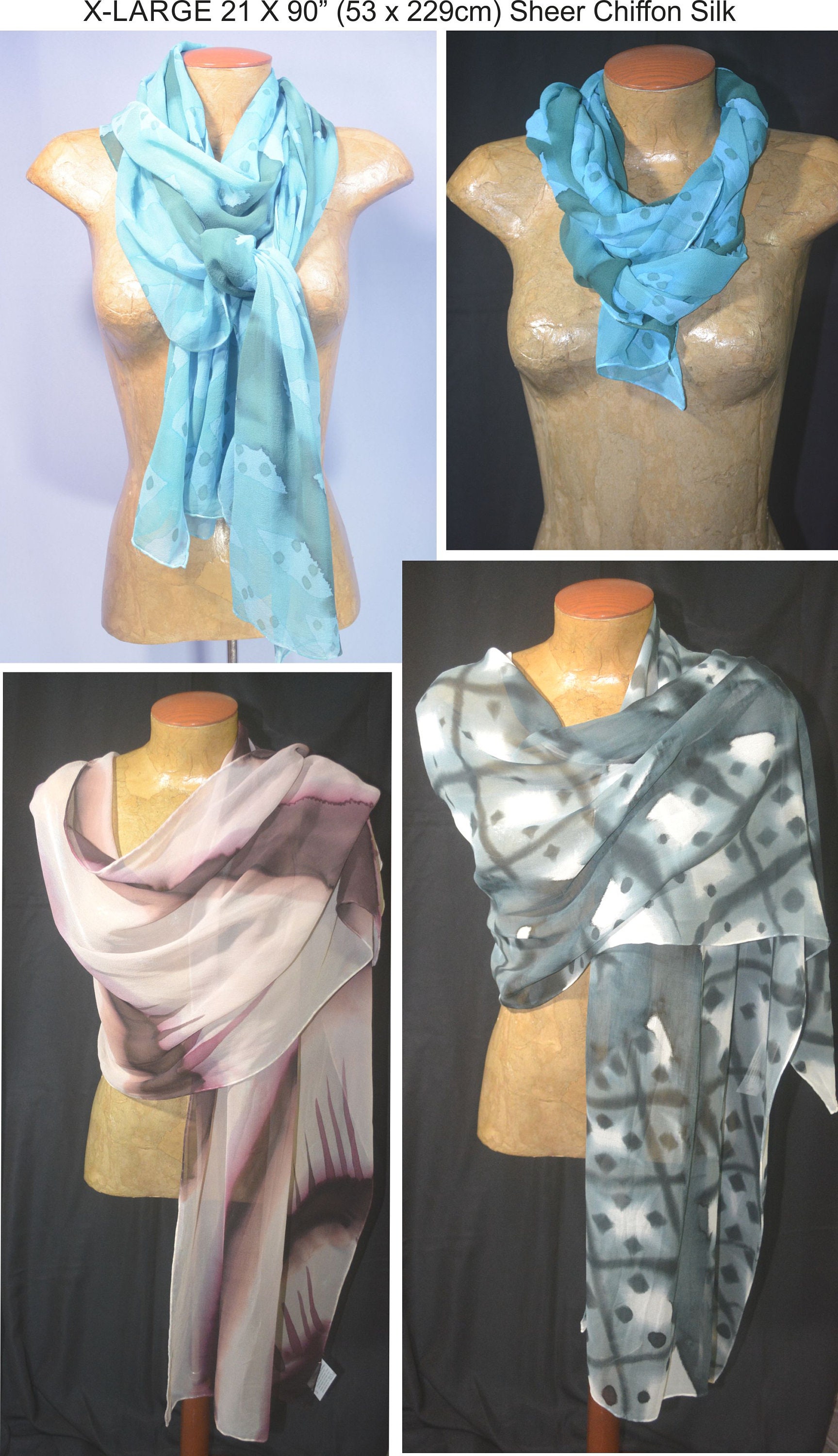 Neck Scarf Sheer, Headwrap, Shoulder Wrap, Hair Ribbon, Loose Layer ...