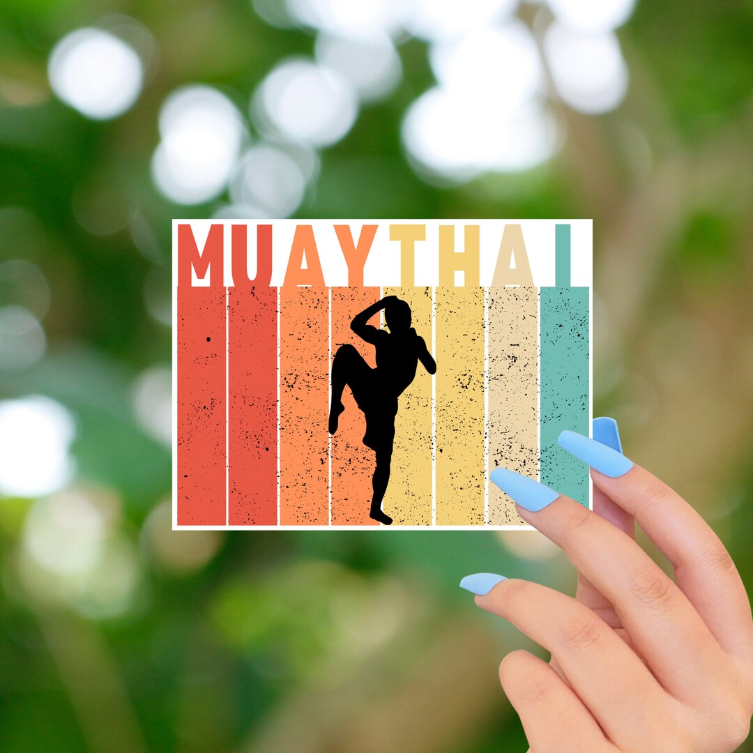 Retro Muay Thai Sticker Vintage Muay Thai Sticker Muay Thai - Etsy