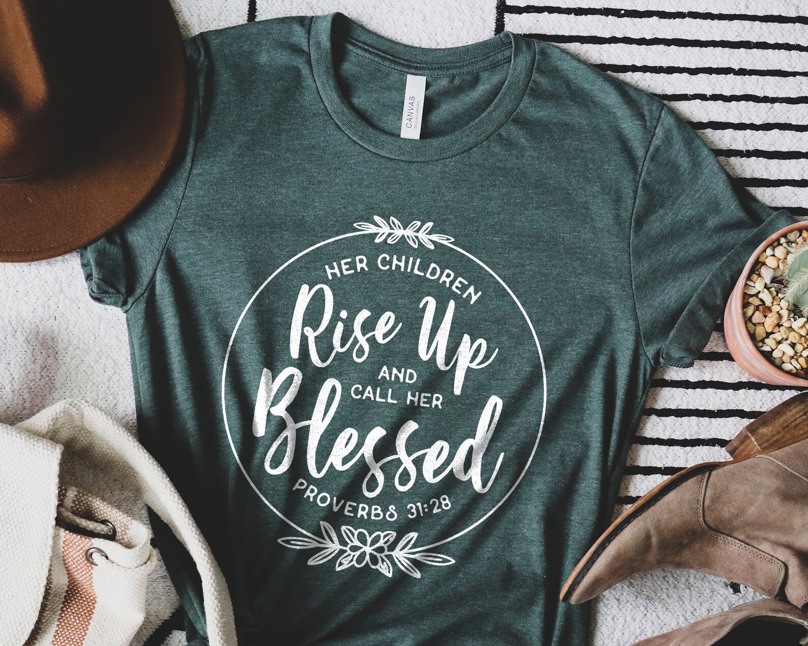 Her Children Rise up and Call Her Blessed PNG, Christian Mom Bible ...