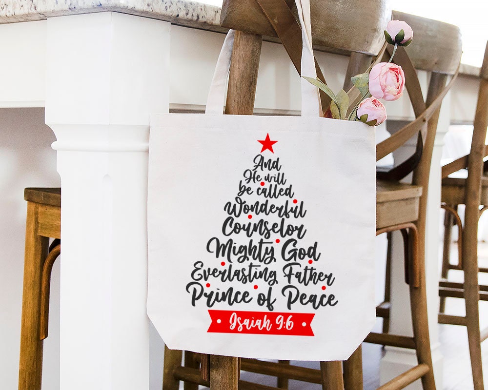 Names of Jesus Christmas Tree PNG, Isaiah 9:6 Sublimation, Holiday ...