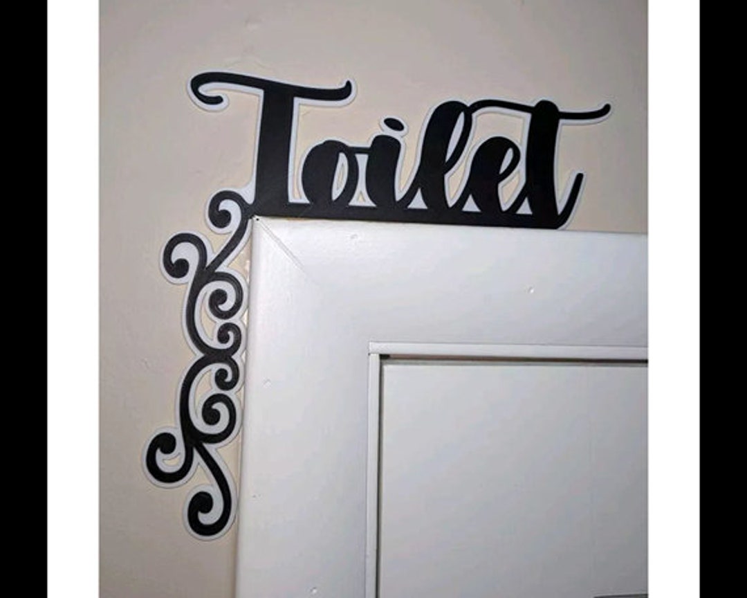 Toilet Sign Decor for Bathroom Door Topper Toilet Decor Funny Welcoming ...
