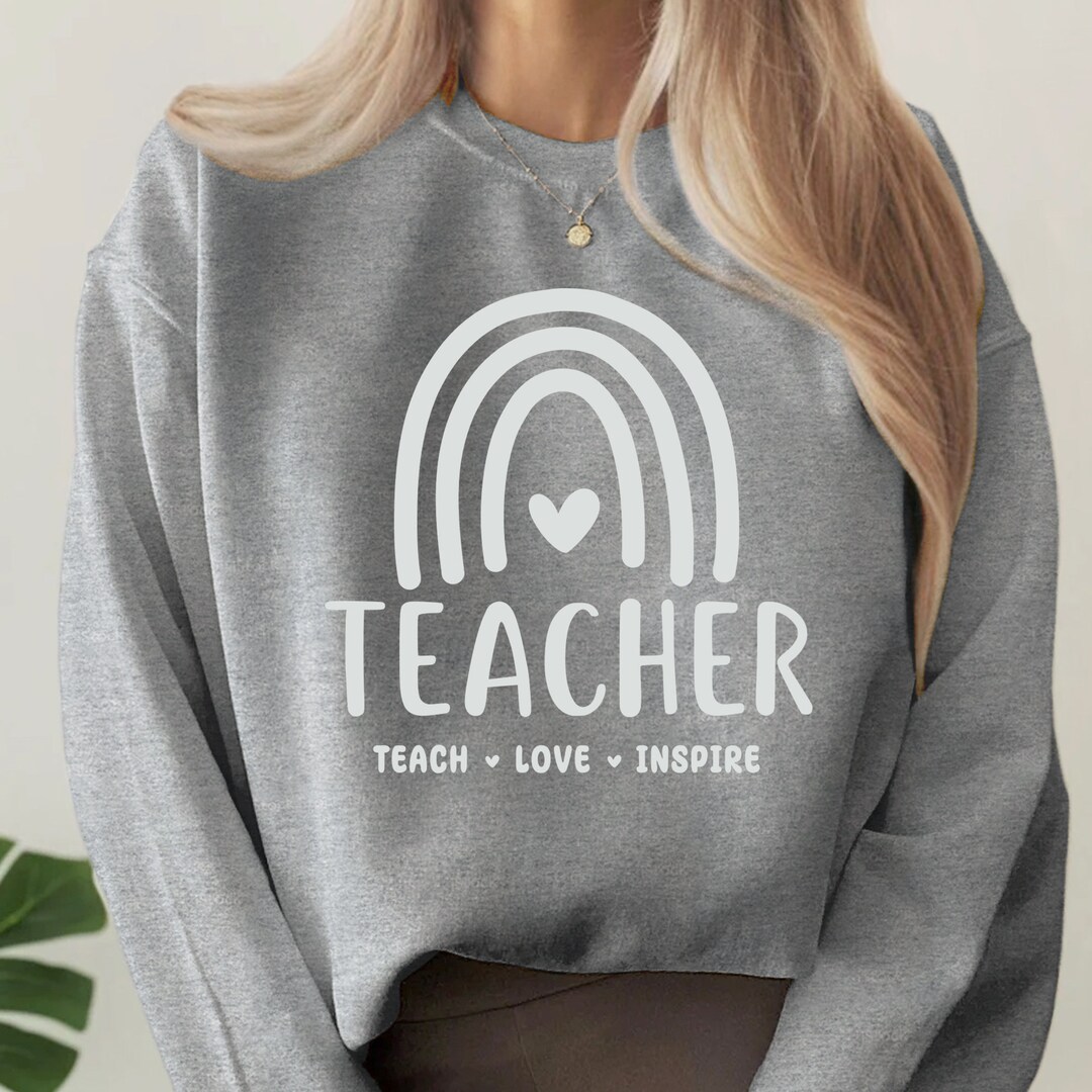 Teacher Svg Cut File, Teach Love Inspire SVG, Teacher Shirt SVG ...