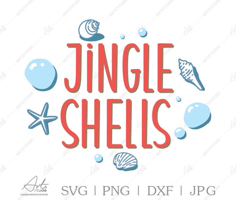 Jingle-shells PNG Christmas in July PNG Beach Christmas PNG - Etsy